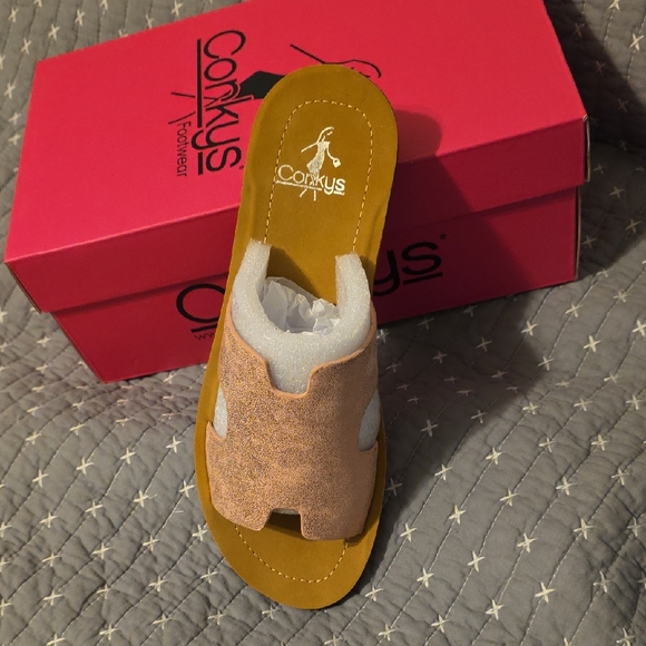 Corkys | Shoes | Corkys Blush Pink And Tan Slide Sandals | Poshmark